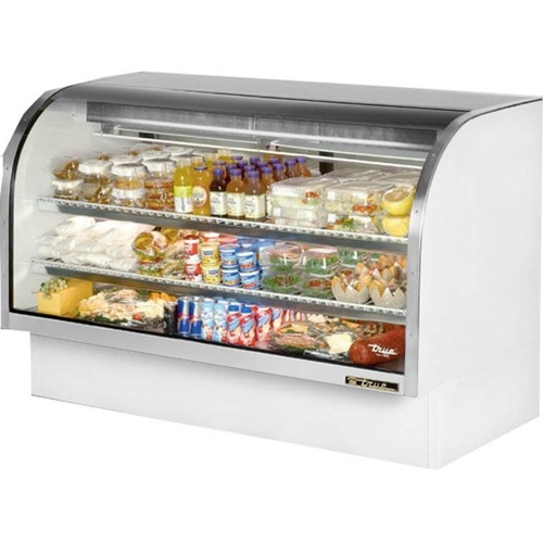 True TCGG-72-HC-LD 72-1/8"L Curved Glass Deli Case