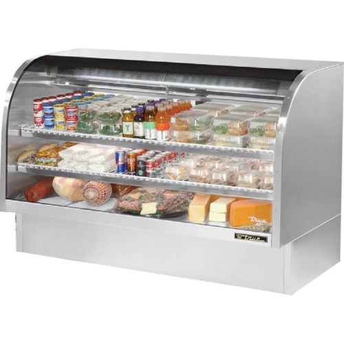 True TCGG-72-S-HC-LD 72-1/4"L Curved Glass Deli Case w/ Stainless Steel ...